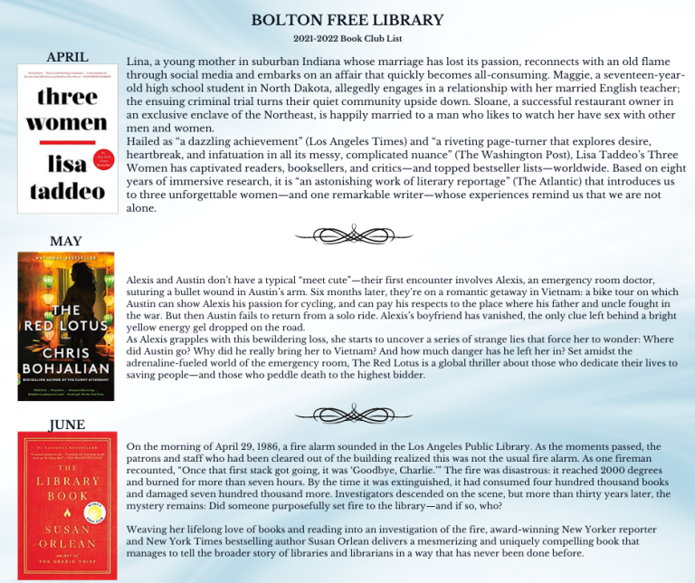 Book-Club-April-May-June – Bolton Free Library